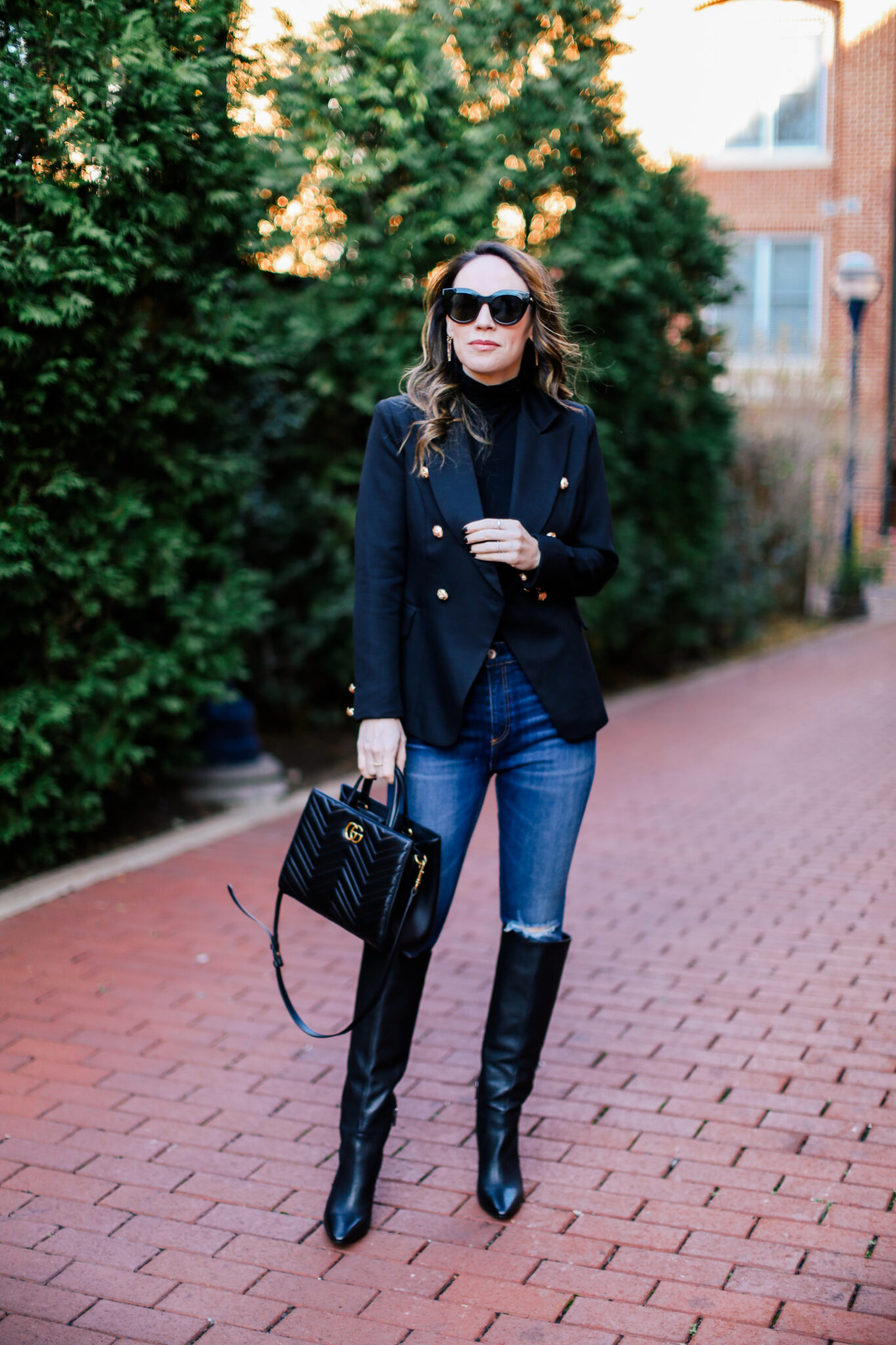 A Statement Black Blazer Under $100 - alittlebitetc