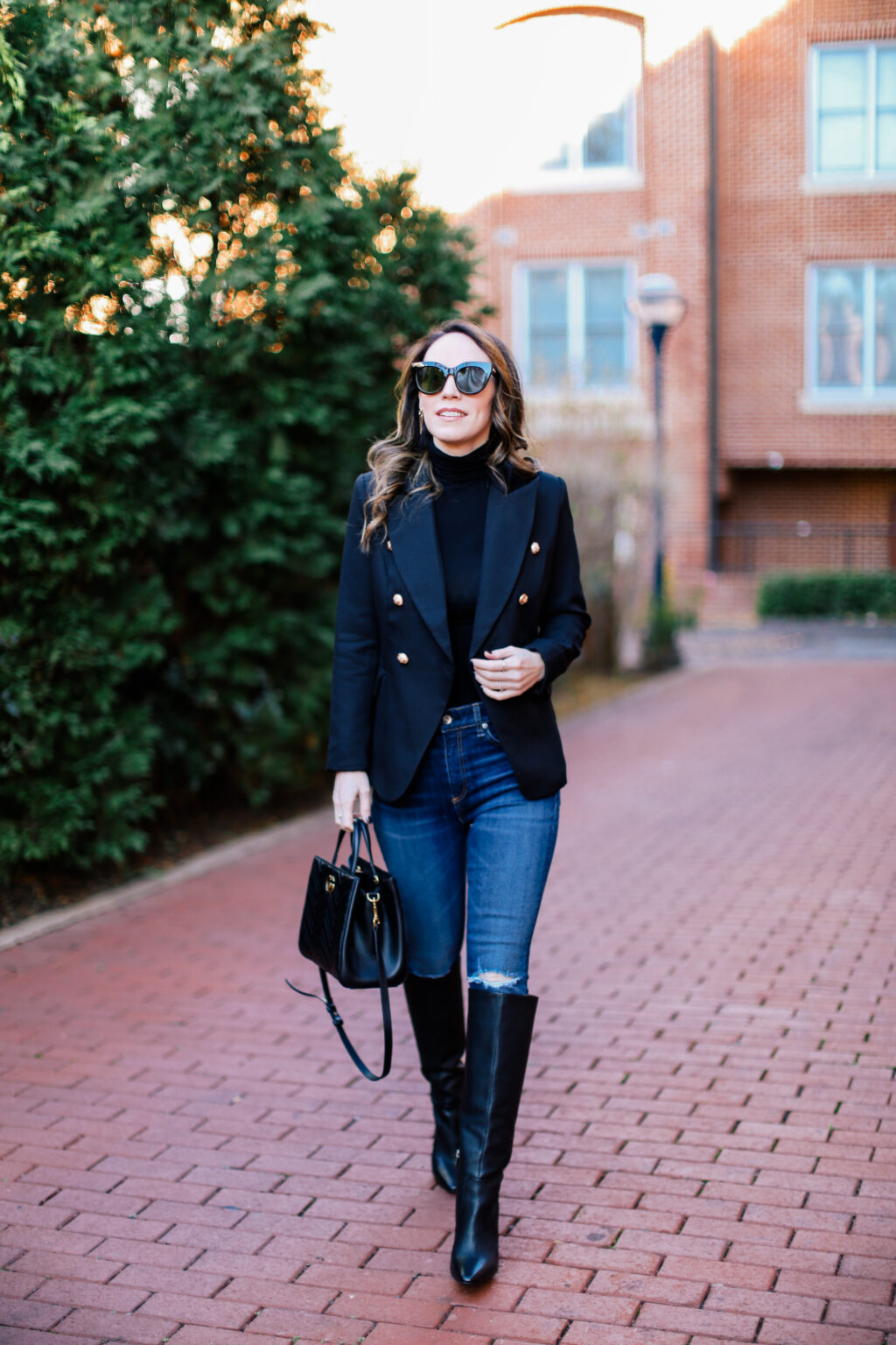 A Statement Black Blazer Under $100 - alittlebitetc