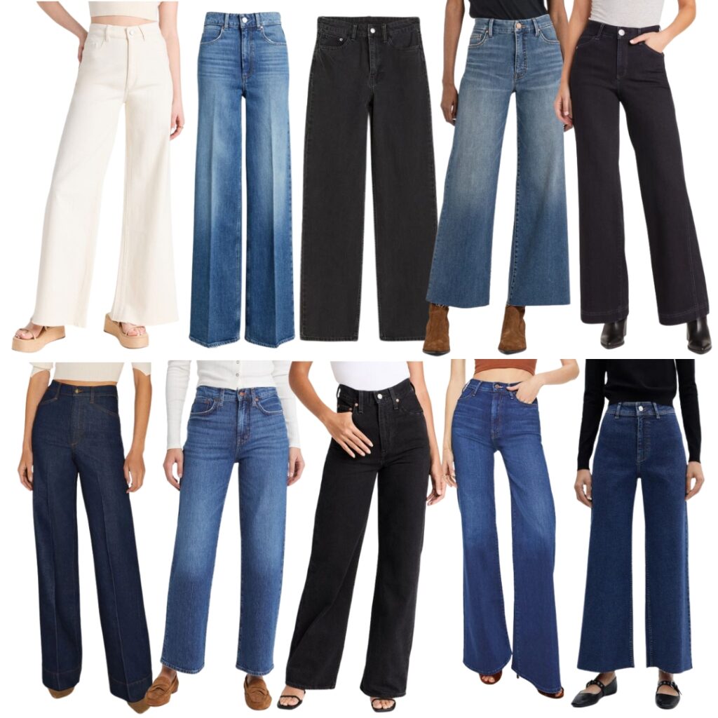 how to style wide leg jeans - alittlebitetc
